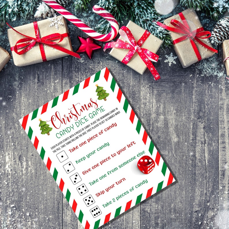 Christmas Candy Dice Game, Christmas Party Games for Kids, Kids Games ...
