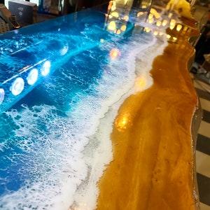 Personalized Epoxy Resin Bar Top, Customized Live Edge Epoxy Resin ...