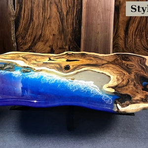 Personalized Epoxy Resin Bar Top, Customized Live Edge Epoxy Resin ...