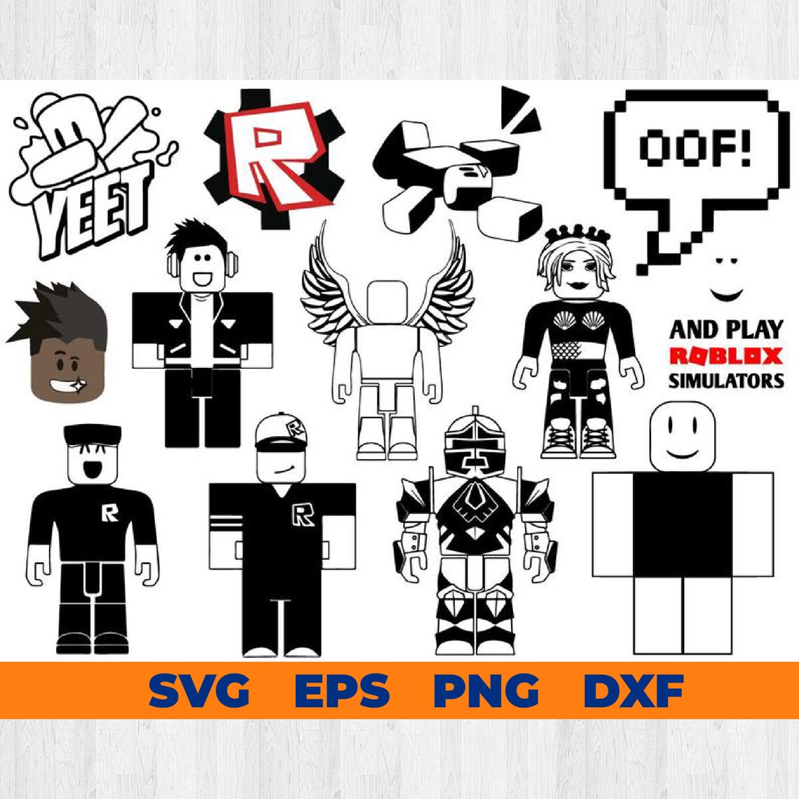 Roblox Mega Bundle SVG 1150 Files Roblox svg eps png dxf | Etsy