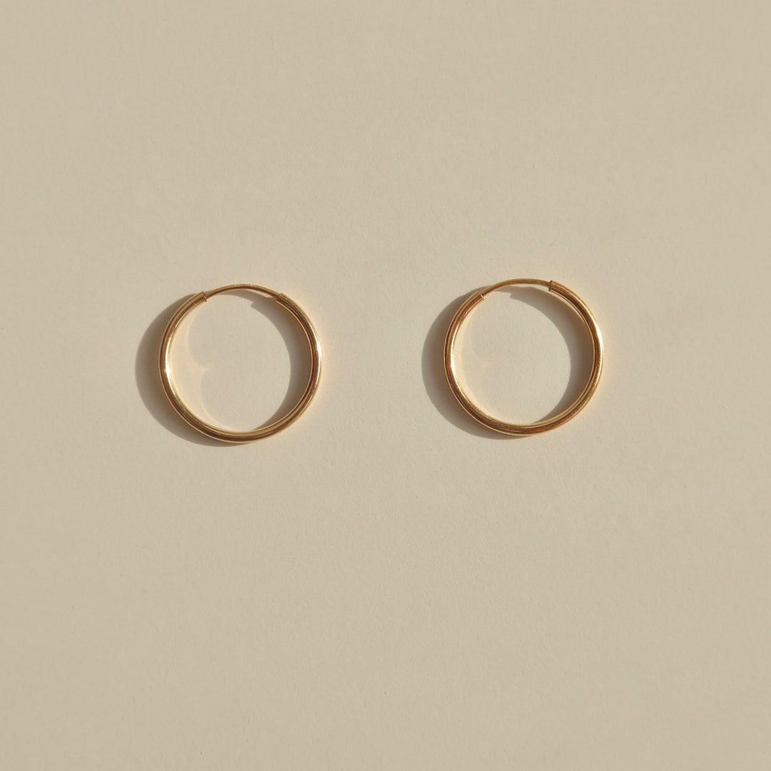 Large Infinity Hoops 16mm - Build Your Own Earrings - 14k Gold Filled ...