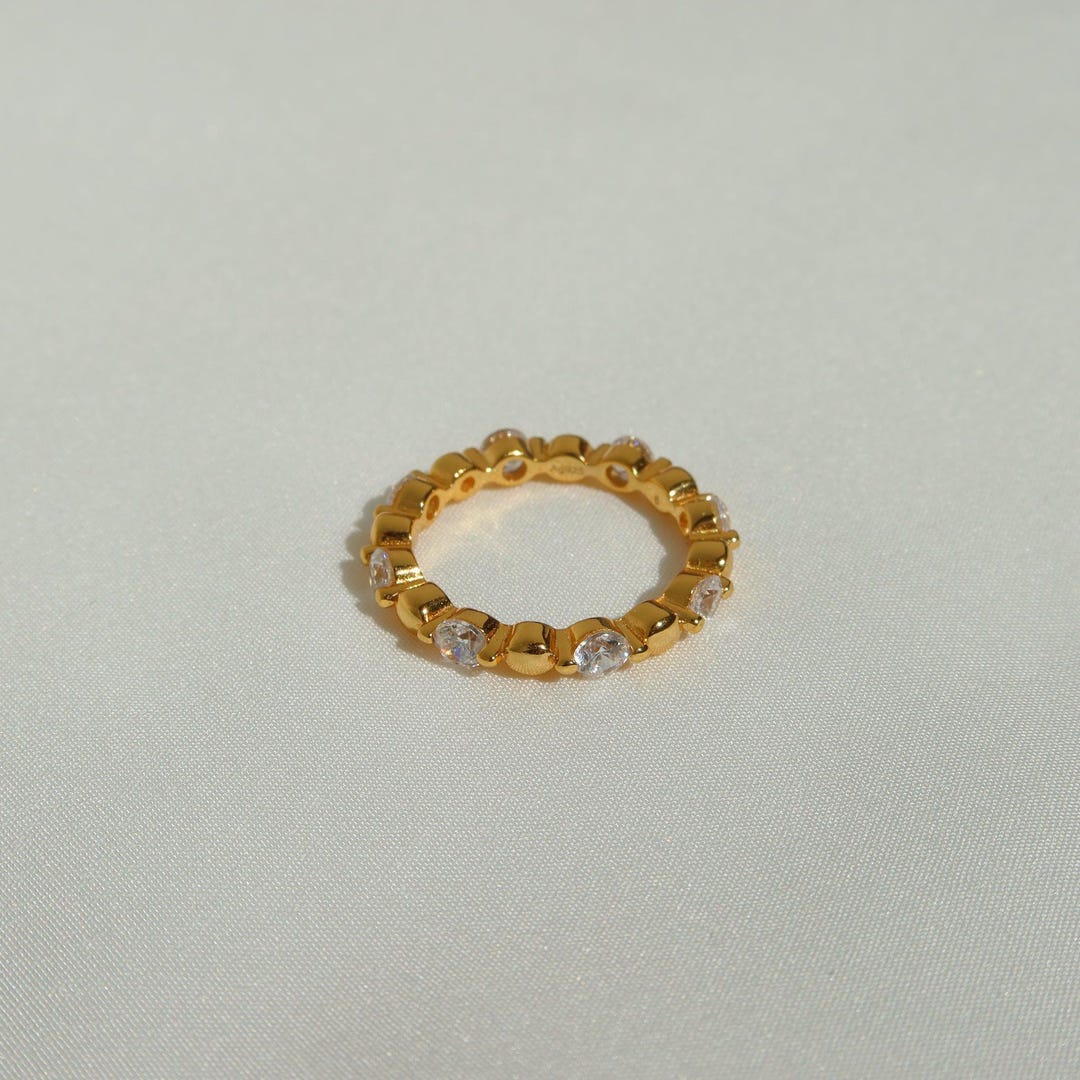 Diamond Bubble Rings - Gold Stacking Rings - Sterling Silver Rings ...