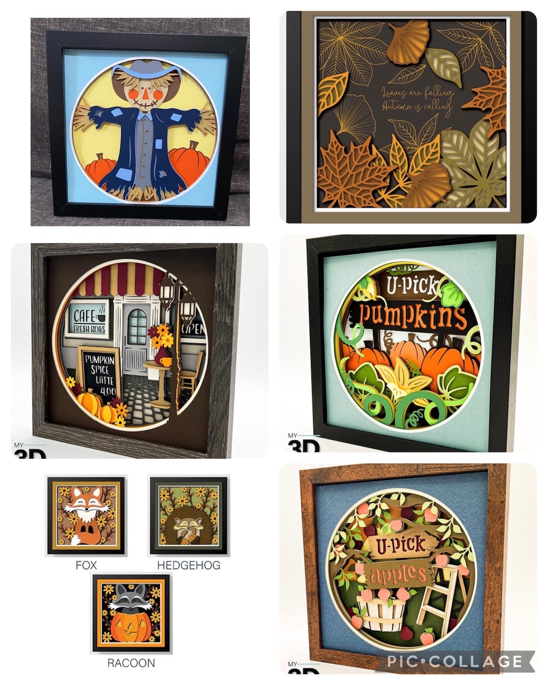 Fall Shadow Box 3D Art - Etsy