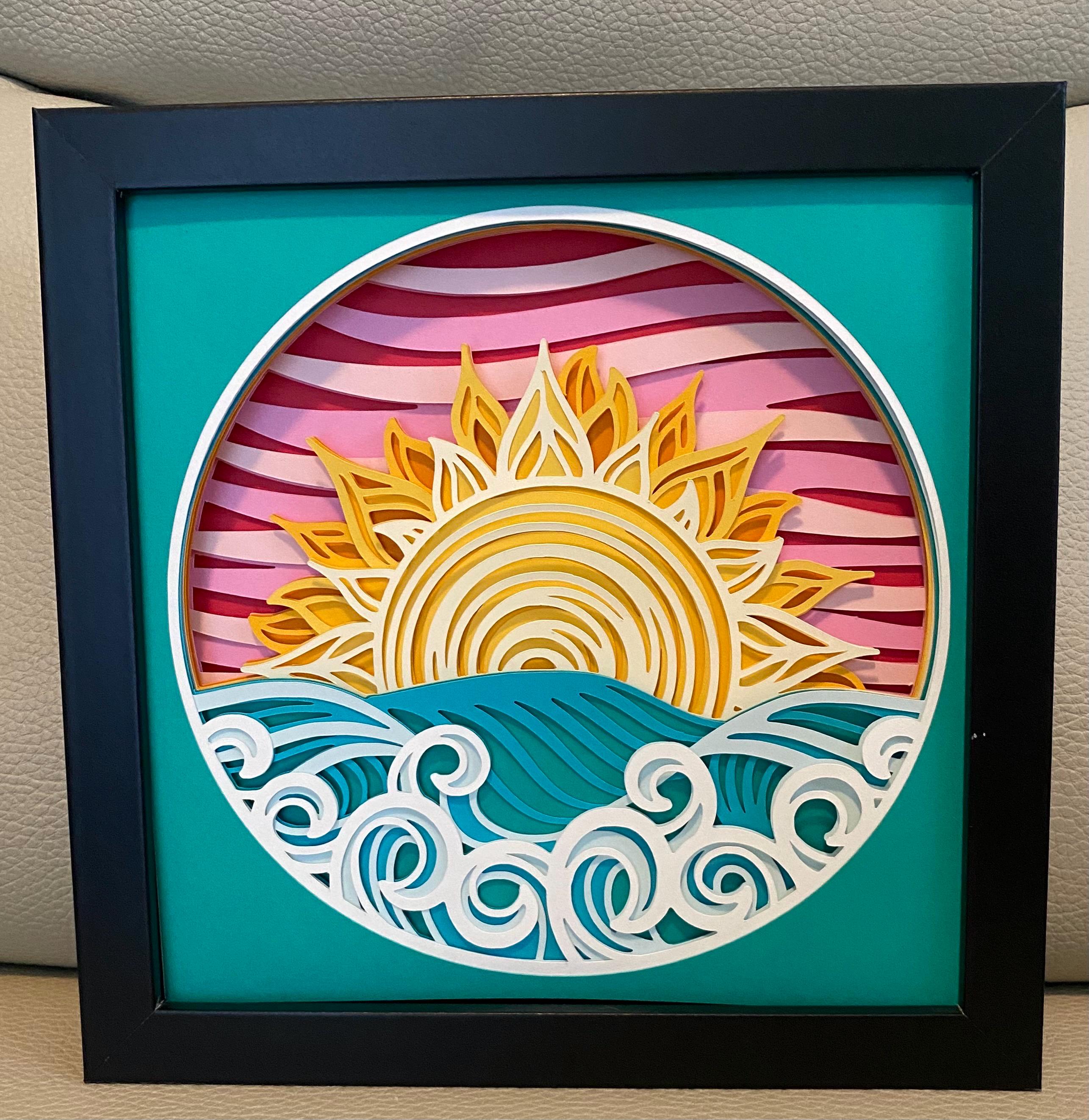 Sunset 3D Shadow Box - Etsy
