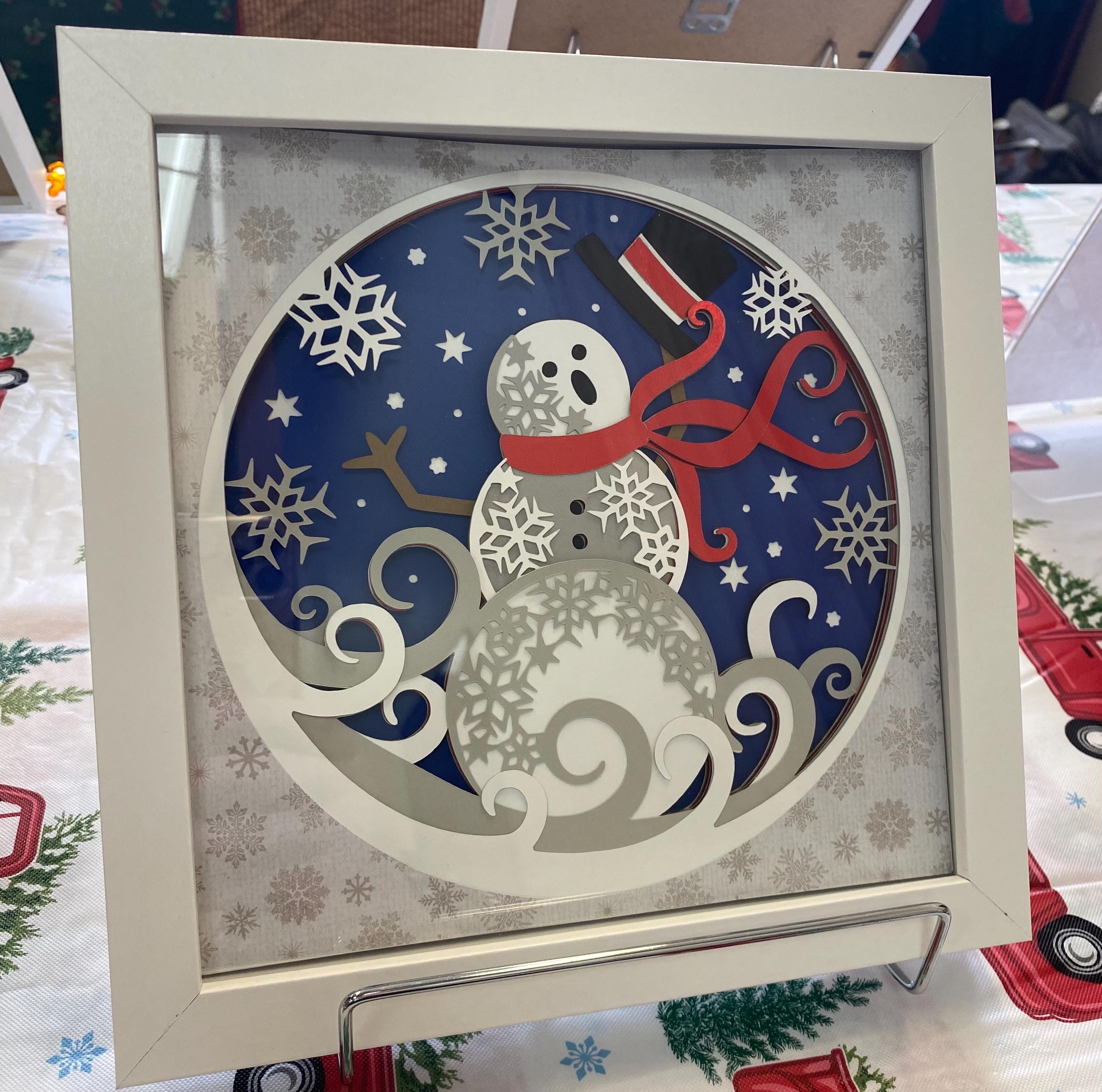 Snowman 3D Shadow Box - Etsy