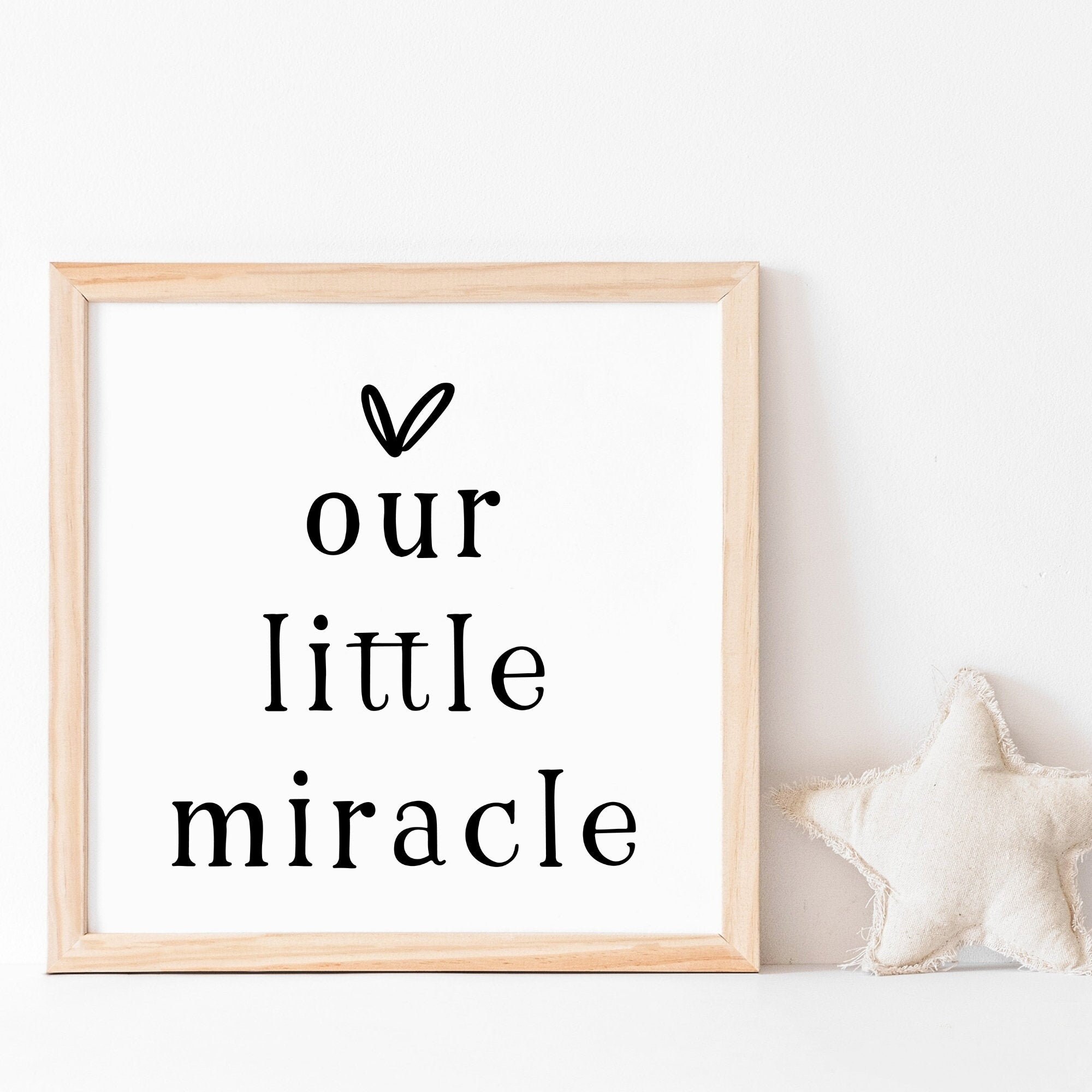 Our Little Miracle Wood Sign Nursery Sign Baby Sign Sign for Kids Room ...
