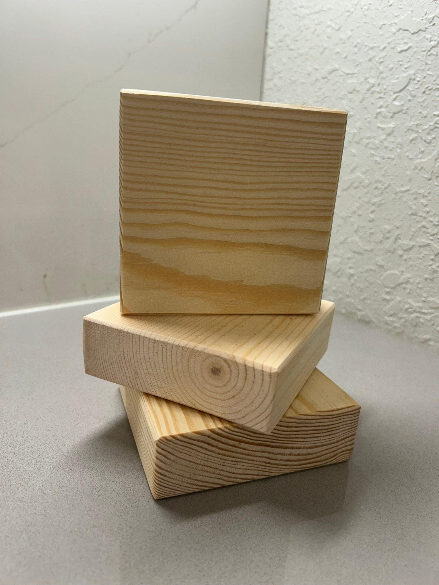 Small Wood Blocks for DIY 4”x4” - Pkg of 3, 6 or 12 - Etsy