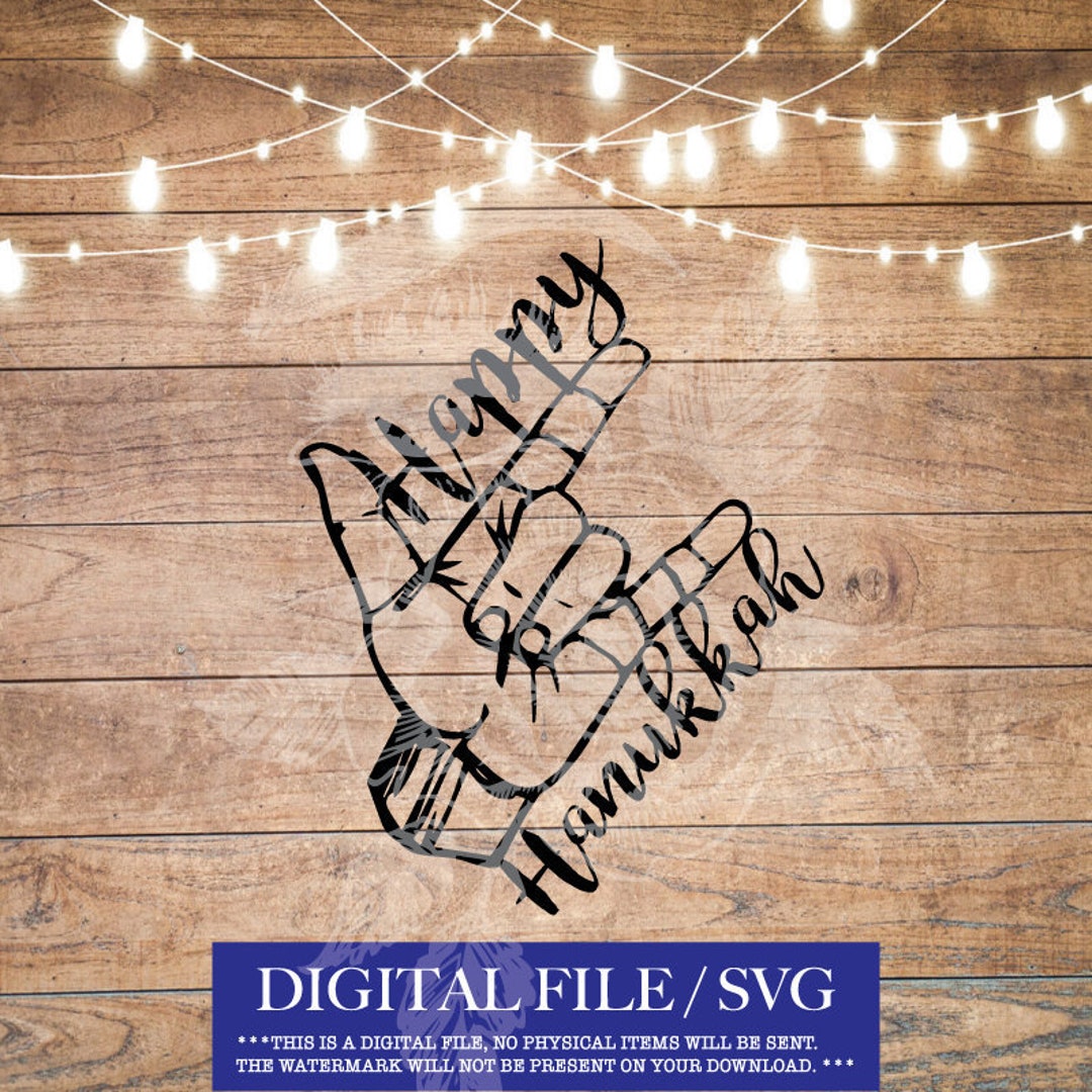 ILY Happy Hanukkah SVG File - Etsy