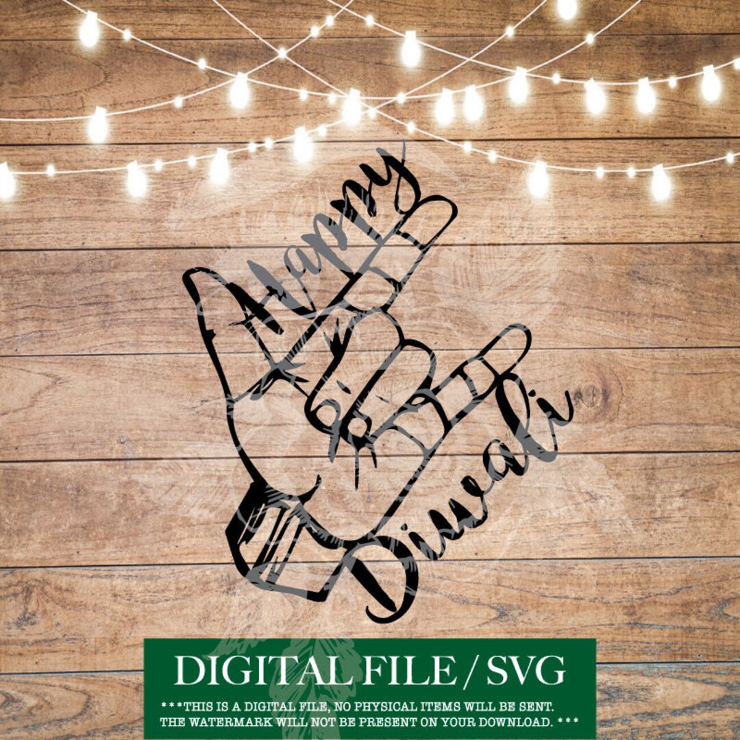 Happy Diwali ASL ILY SVG File! - Etsy