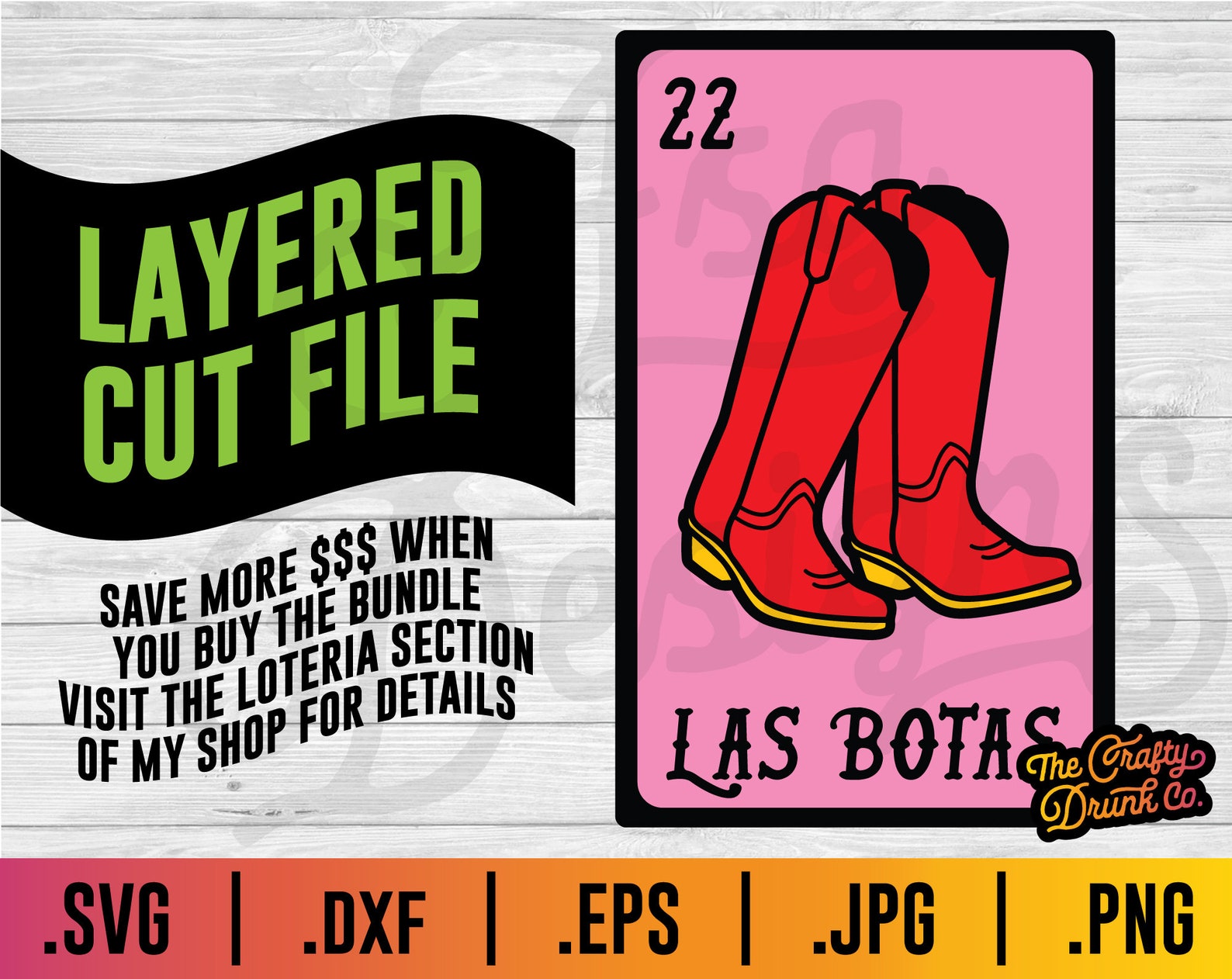 Loteria La Bota SVG Loteria Svg La Bota SVG Boots Layered | Etsy
