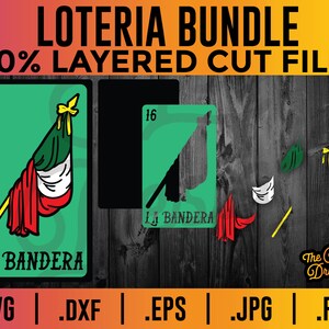 Loteria Card SVG Bundle 24 Layered Cards Customized Loteria Card Bundle ...