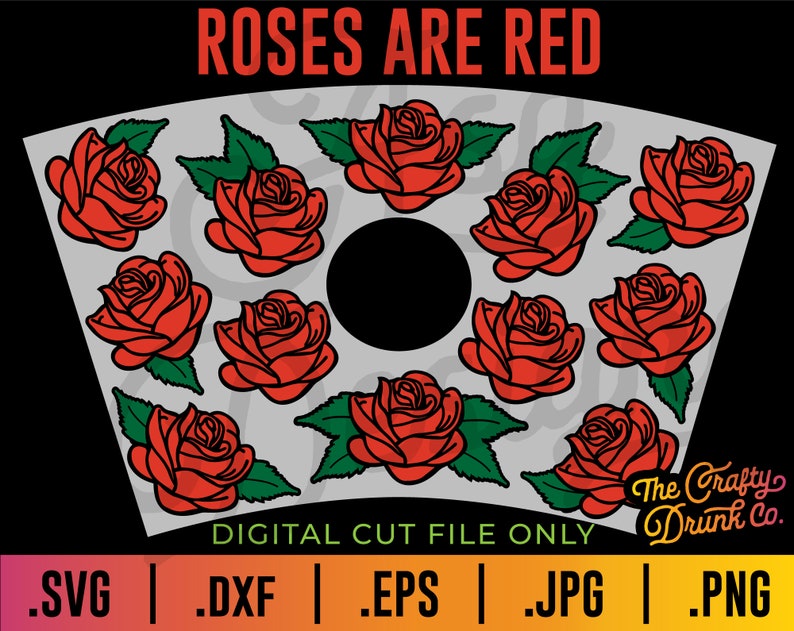 Red Roses Cup Wrap SVG Starbucks Wrap SVG Roses SVG Red | Etsy
