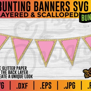 Layered Bunting Banner Pennant Flag SVG Bunting SVG, Pennant SVG - Etsy