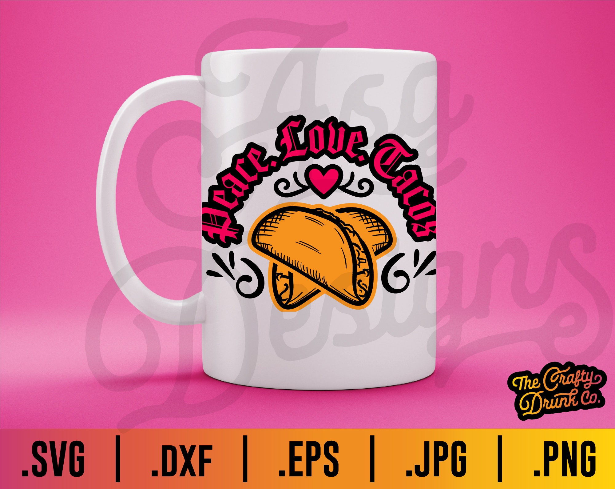 Peace Love Tacos SVG Mexican Svg Taco Svg Peace Svg - Etsy