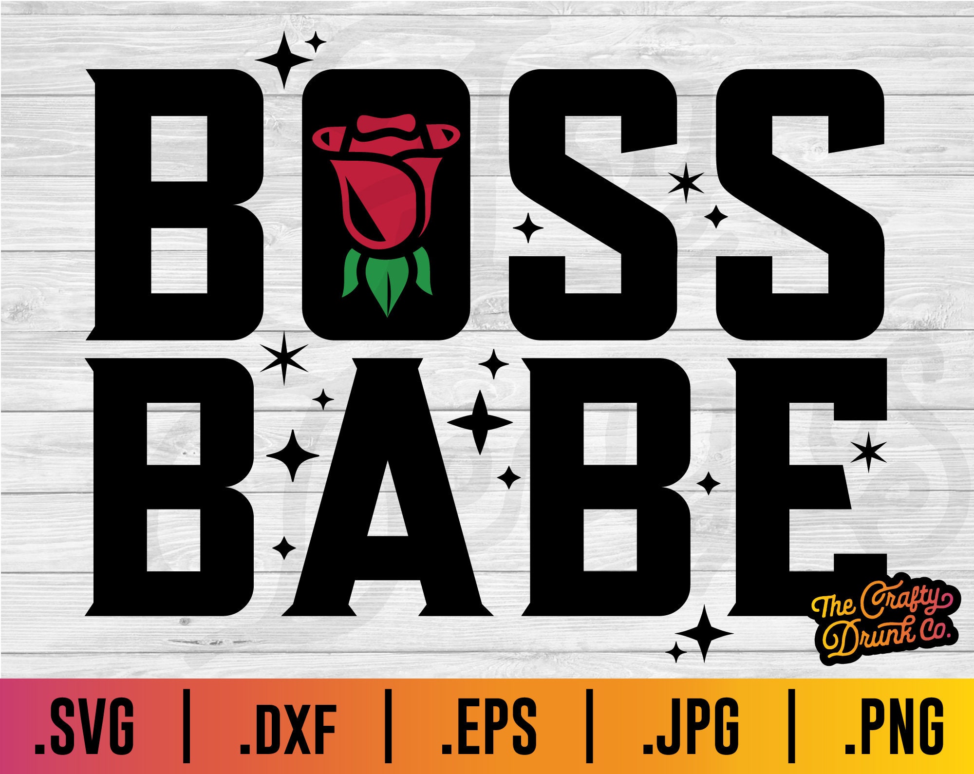 Rose Boss Babe SVG boss babe svg girl boss svg lady boss | Etsy