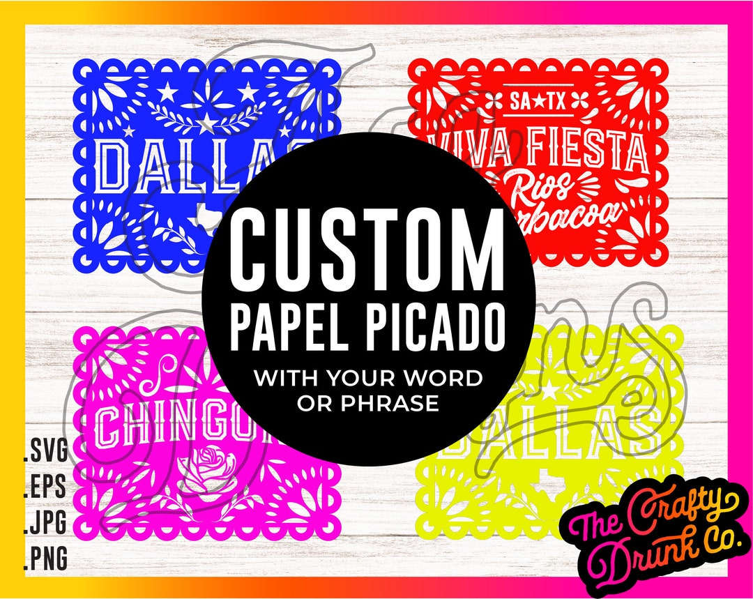 CUSTOM Papel Picado Design .png .svg / Customized Design With Your ...