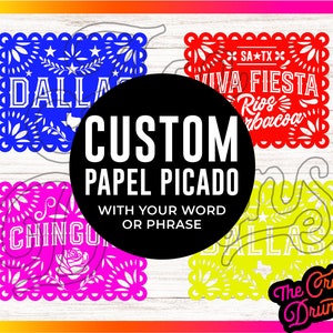 CUSTOM Papel Picado Design .png .svg / Customized Design With Your ...