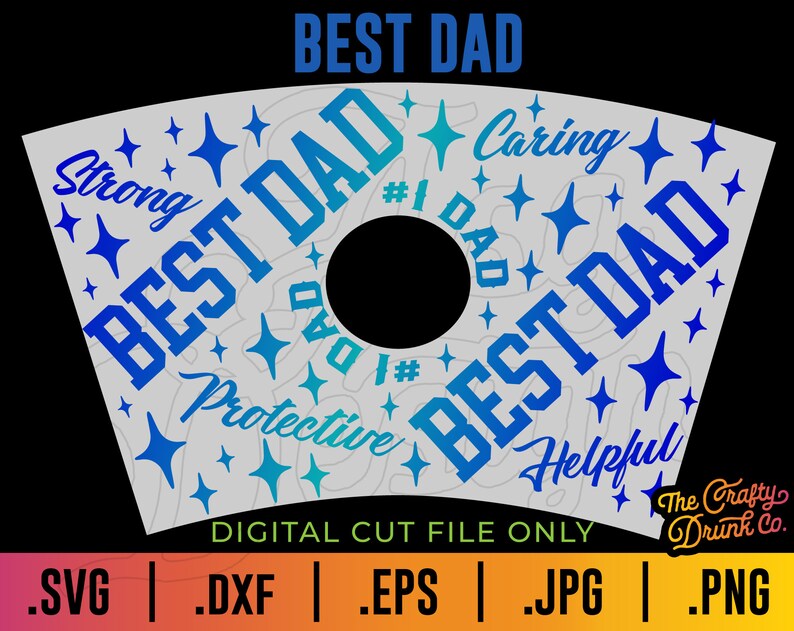 Best Dad Starbucks Cup Wrap SVG – Father's Day Gift (digital Download ...