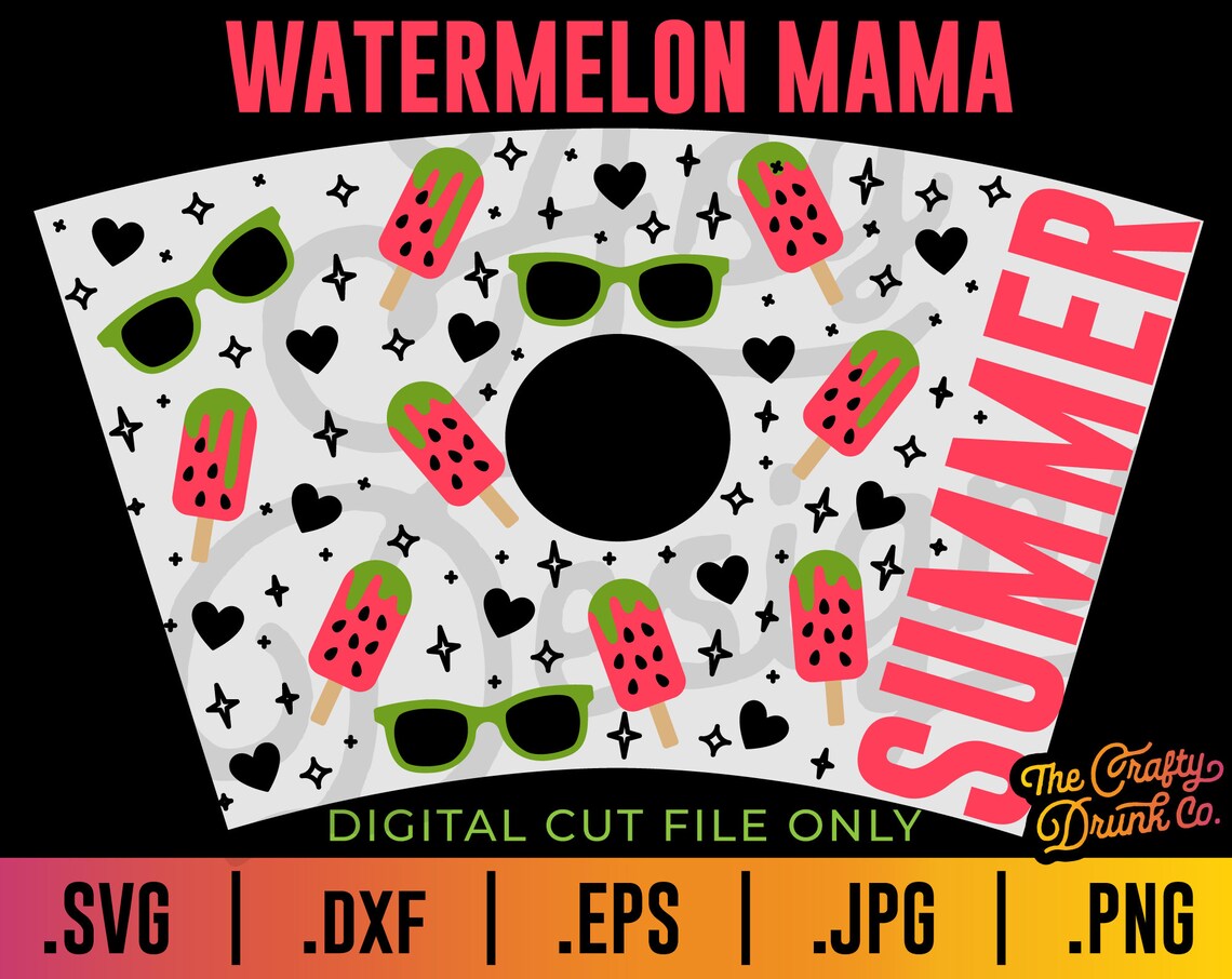 Watermelon Pop Mommy and Me Cup Wrap Set Summer Watermelon - Etsy