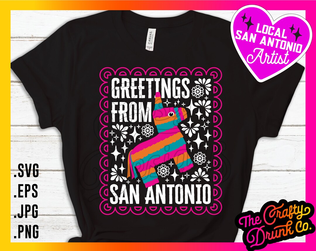 San Antonio Pinata SVG Papel Picado / Puro SA Sublimation Spur Fiesta ...