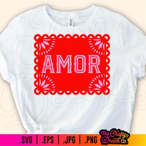 Mexican Valentines Amor Papel Picado SVG / .png .jpg / .pdf ...