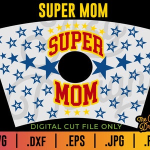 Super Mom Super Mini Cup Wrap Set - Mommy and Me Starbucks Cup Wraps - Etsy