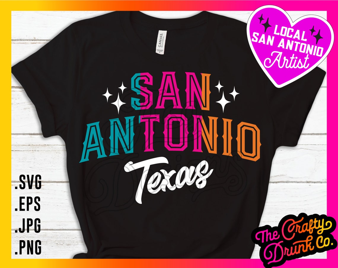 San Antonio Texas SVG / Puro SA Sublimation Spur Fiesta Colors PNG ...