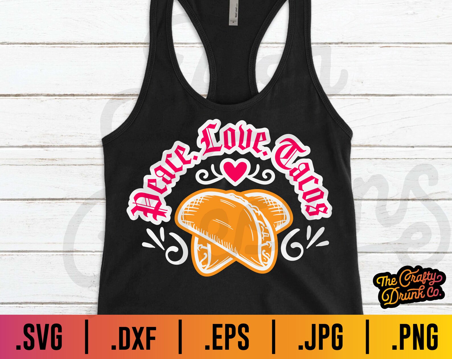 Peace Love Tacos SVG Mexican Svg Taco Svg Peace Svg - Etsy