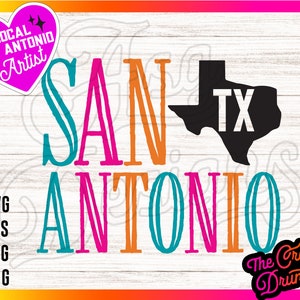 San Antonio Texas SVG / Puro SATX Sublimation Spur Fiesta Colors PNG ...