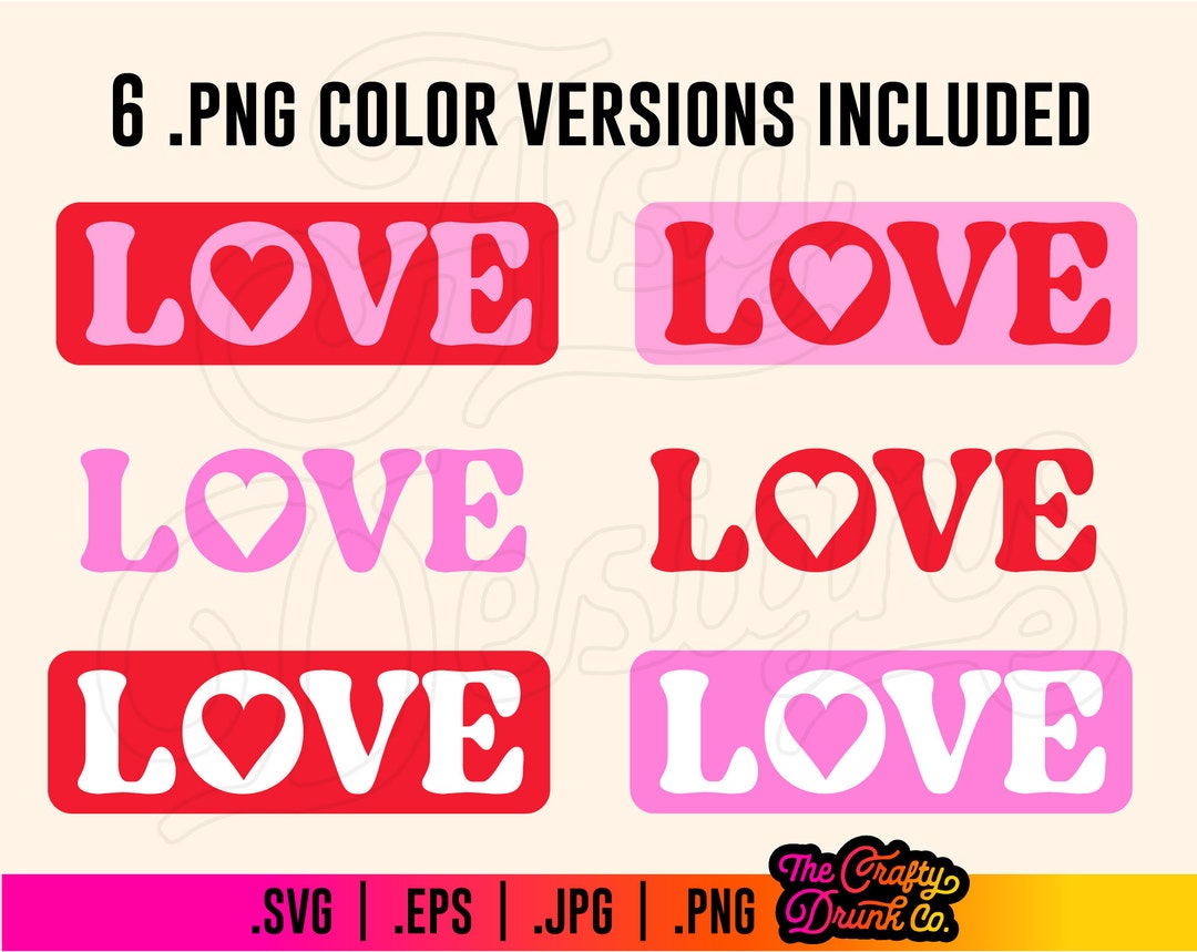 Retro Love Valentines Day SVG / .png .jpg / .pdf - Valentines ...