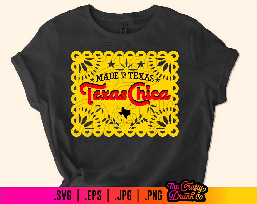 Texas PNG Texas Chica Papel Picado Style Shirt Design Cute SVG TX ...