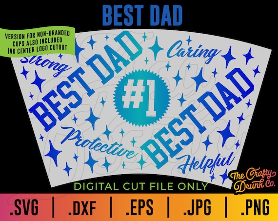 Best Dad Starbucks Cup Wrap SVG Fathers Day Cup Wrap - Etsy
