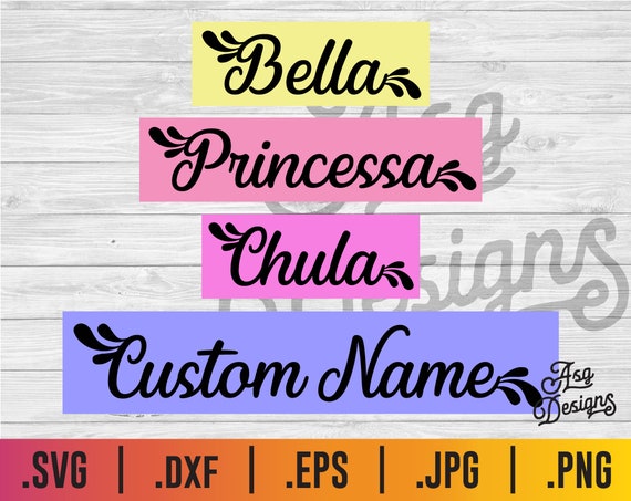 Custom Name SVG Chula Princess Bella Personalized Floral | Etsy
