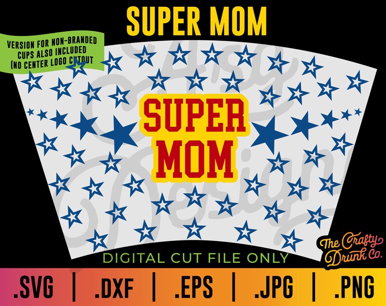 Super Mom Super Mini Cup Wrap Set Mommy and Me Starbucks cup | Etsy