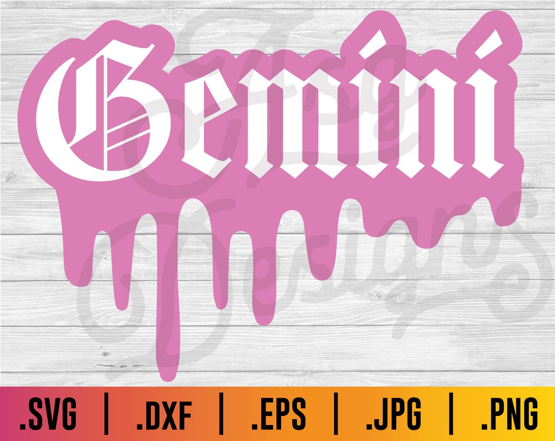 Gemini SVG - Drip SVG, Zodiac SVG - Etsy