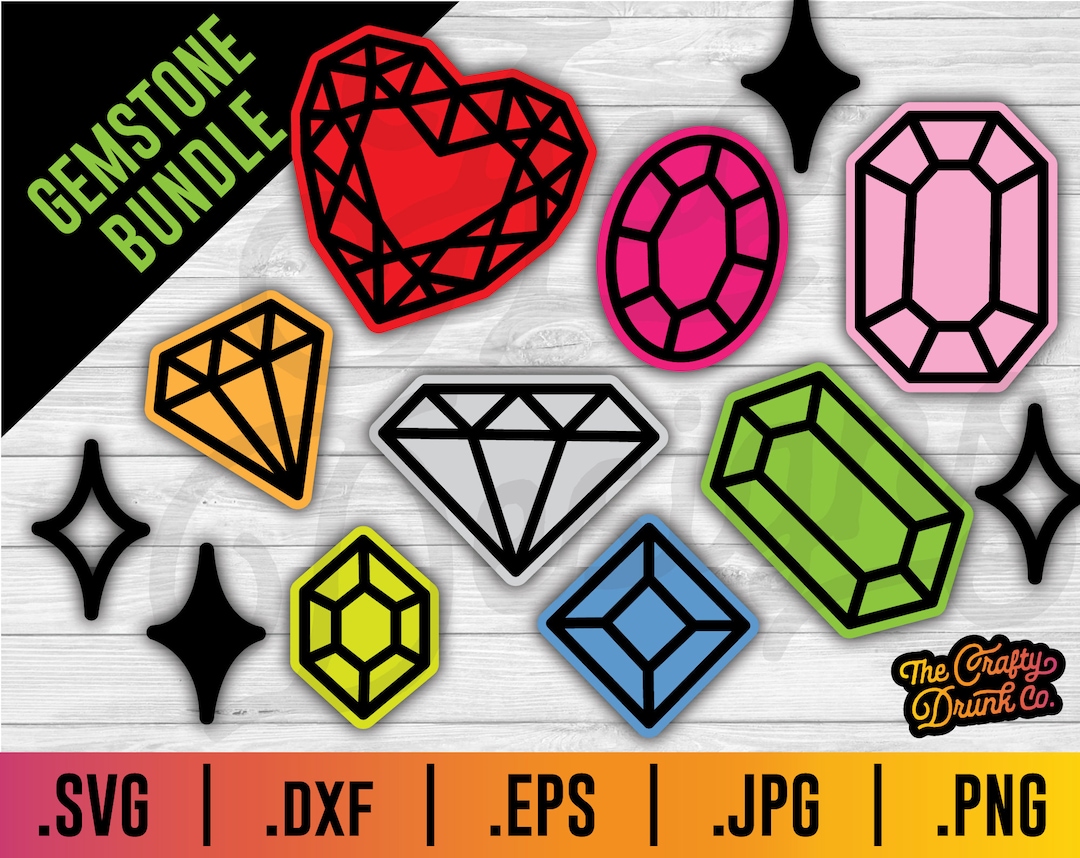 Diamond SVG Bling Svg, Gemstone Svg, Ruby Svg Bundle Svg - Etsy