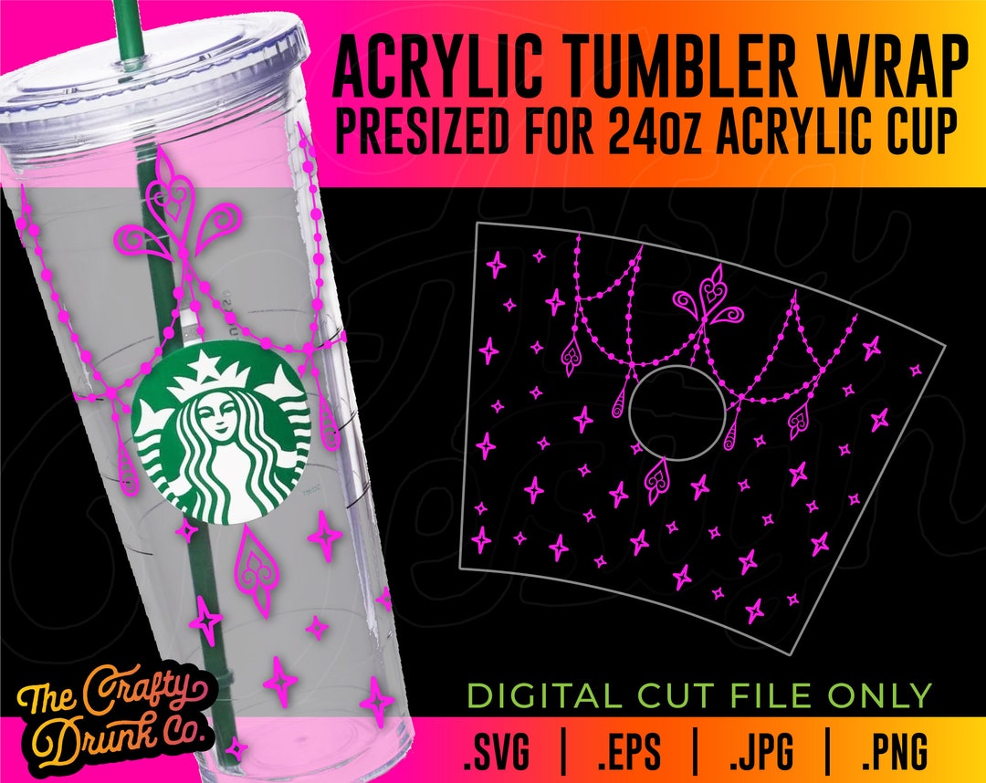 Arabian Nights Starbucks Acrylic Cup Wrap - No Hole Cup Wrap Included ...