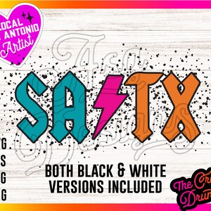 SATX San Antonio Texas SVG / PNG Sublimation Fiesta Colors Tshirt Design - Etsy
