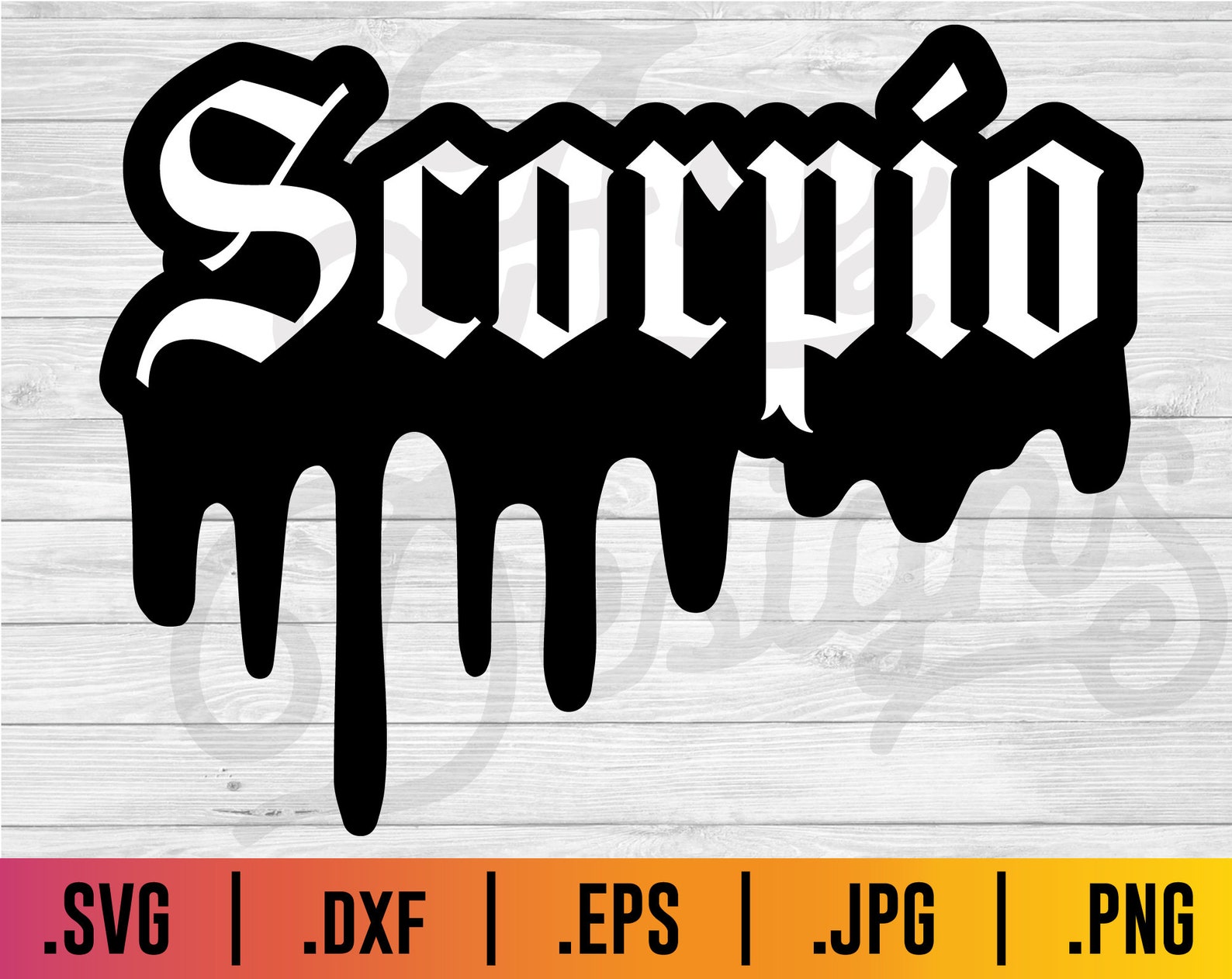 Scorpio SVG Drip SVG Scorpio Sign Svg Zodiac Sign Svg - Etsy