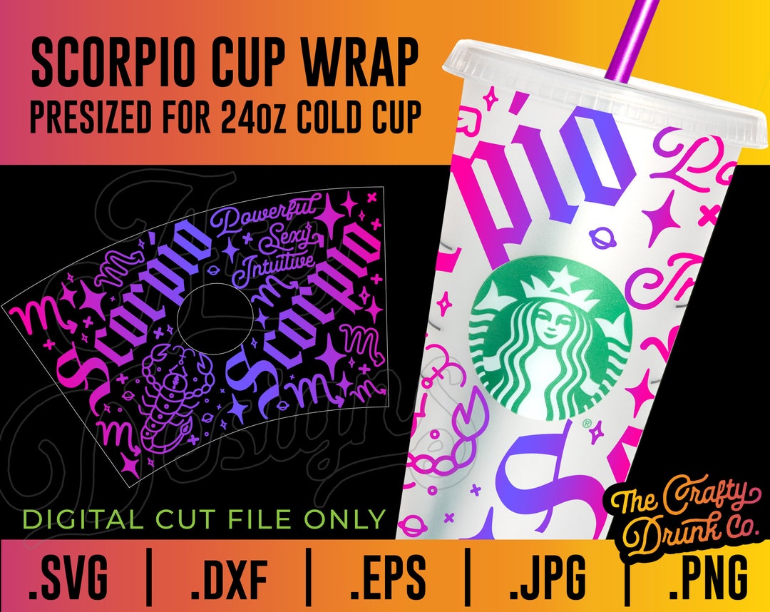 Scorpio Zodiac Starbucks Cup Wrap SVG (digital Download) - Etsy
