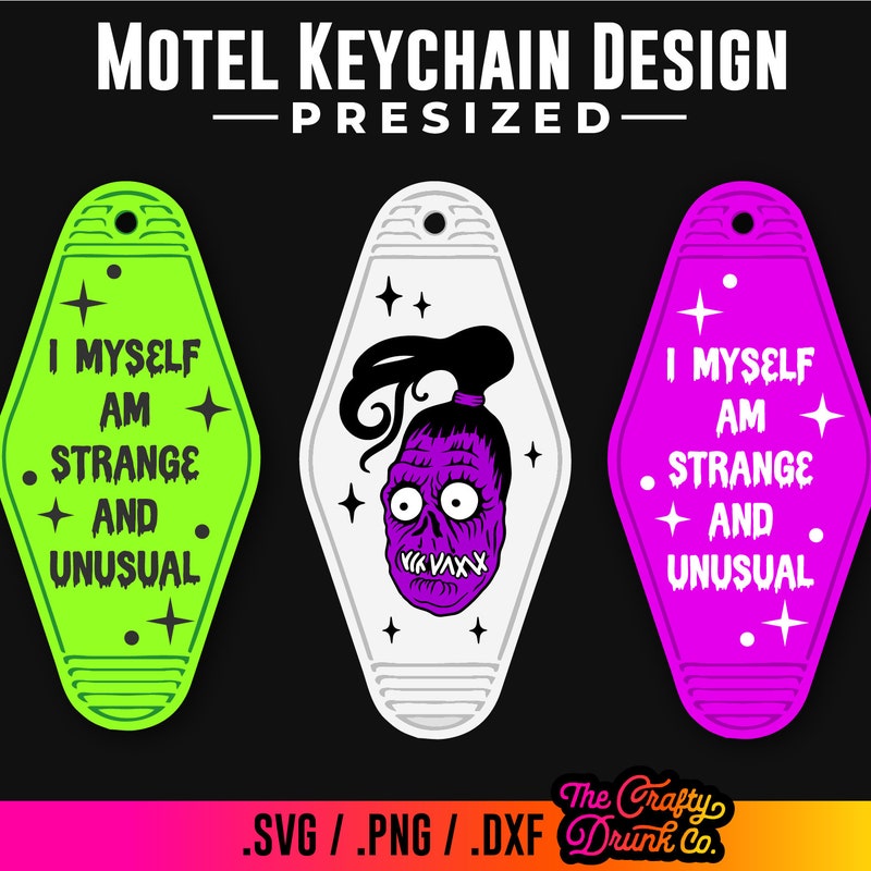 Motel Keychain Template - Etsy