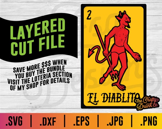 Loteria El Diablito SVG Layered Loteria Card svg El Diablito | Etsy
