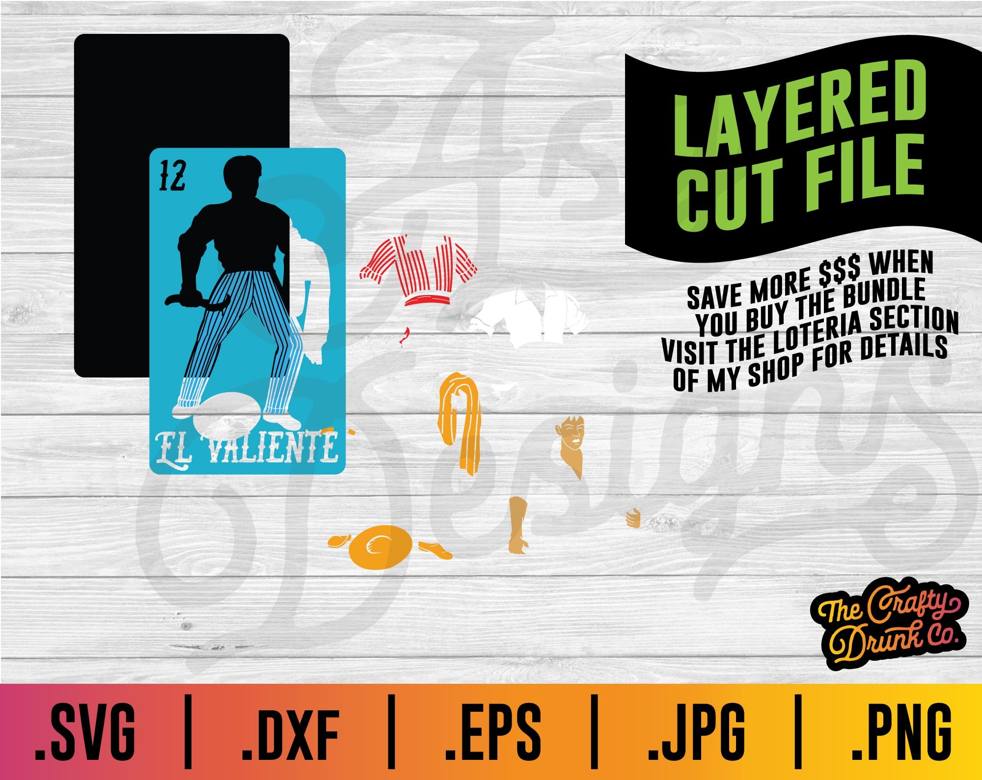 Loteria El Valiente SVG Loteria Svg Valiente SVG Layered - Etsy Australia