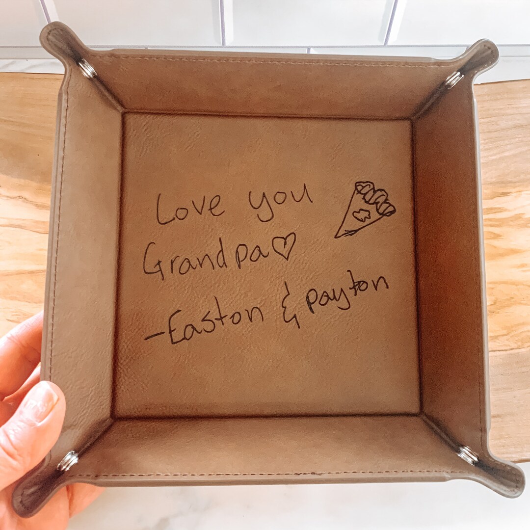 Handwriting Keepsake Dresser Organizer Tray for Desk Personalized Tray ...
