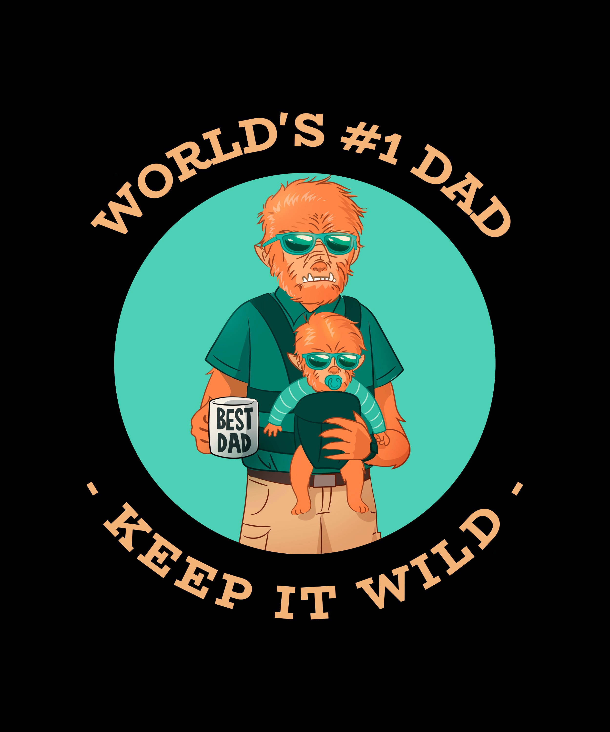 Wolf Dad Shirt, Number 1 Dad Father's Day T-shirt, Funny Shirt - Etsy