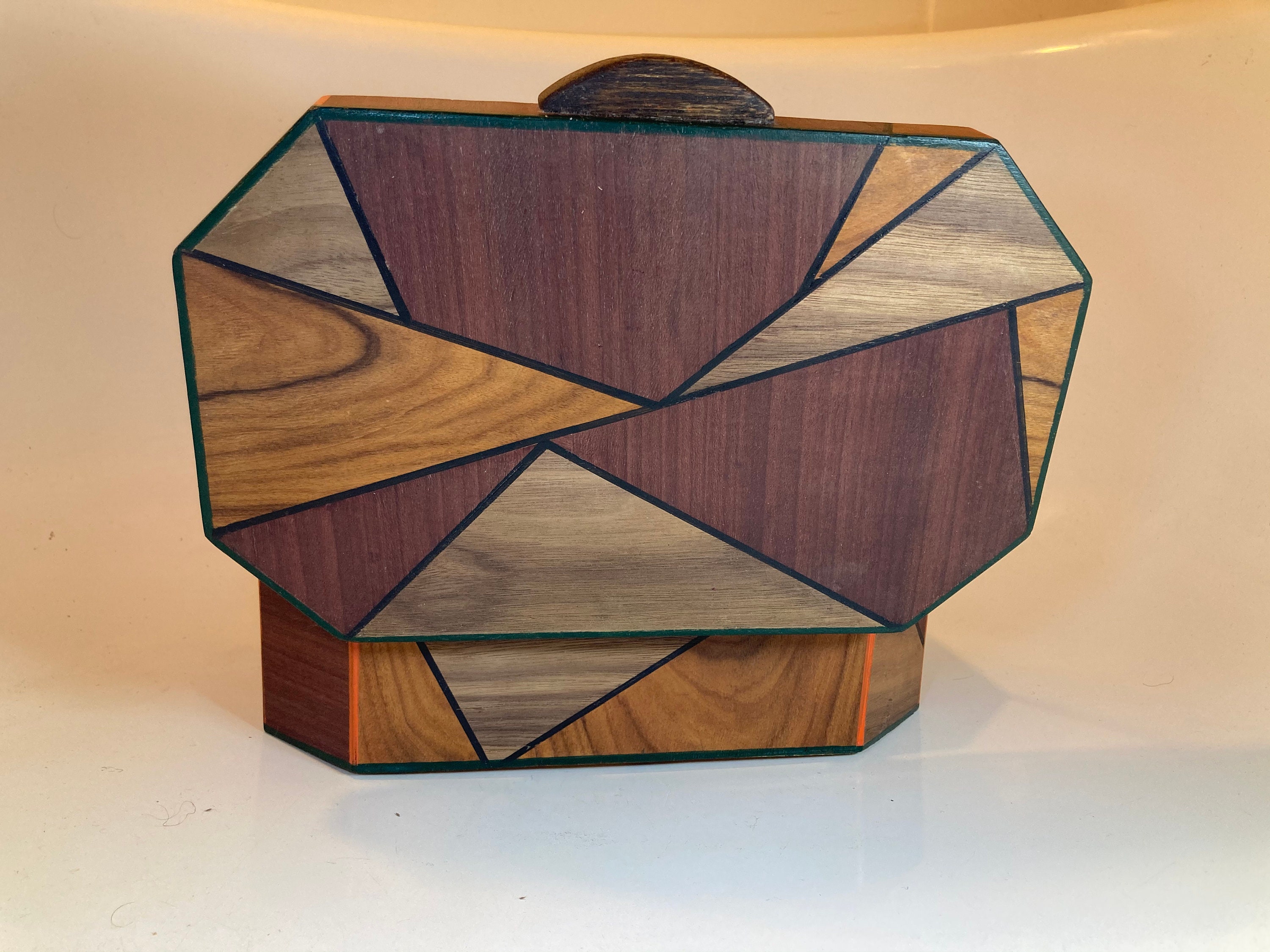 Home & Living RosewoodPurple HeartWalnut-Marquetry patterned jewelry ...