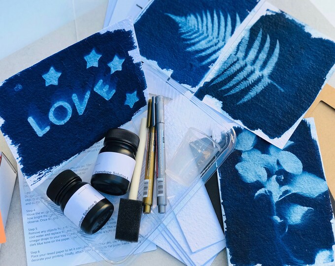 DIY Gift, DIY Cyanotype Kit, Cyanotype Printing Kit, Paper Craft Kit - Etsy