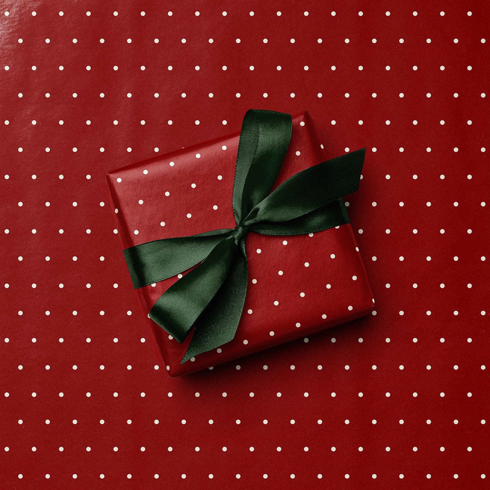 Red and White Mini Polka Dot Gift Wrap - Etsy