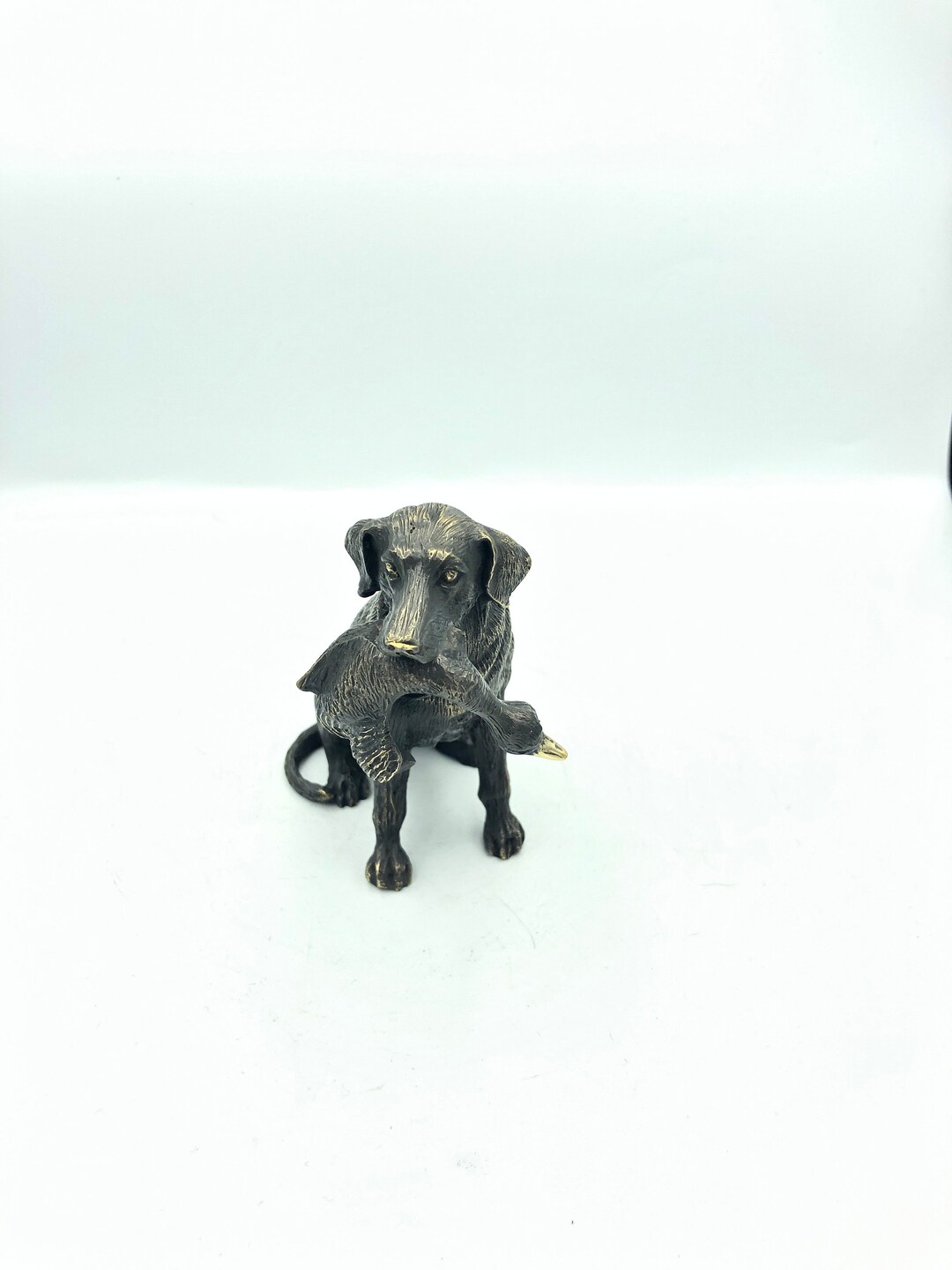 Labrador Retriever With a Duck / Brass / Hand-made - Etsy