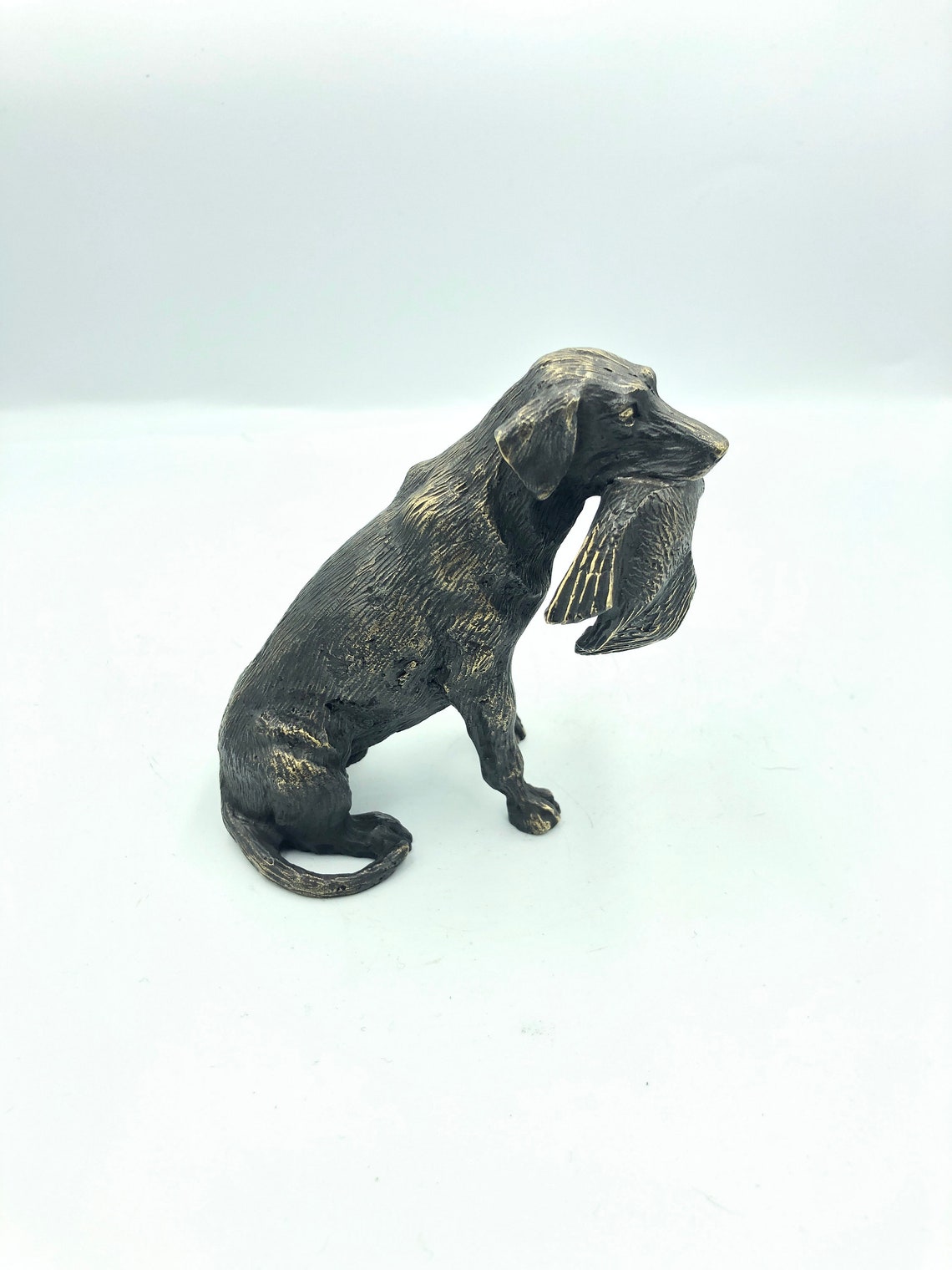 Labrador Retriever With a Duck / Brass / Hand-made - Etsy